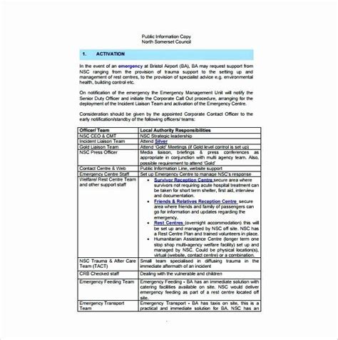 Sample Emergency Evacuation Plan Template Lovely Procedure Template