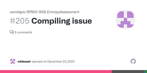 Compiling Issue · Issue 205 · Usnistgovsp800 90bentropyassessment