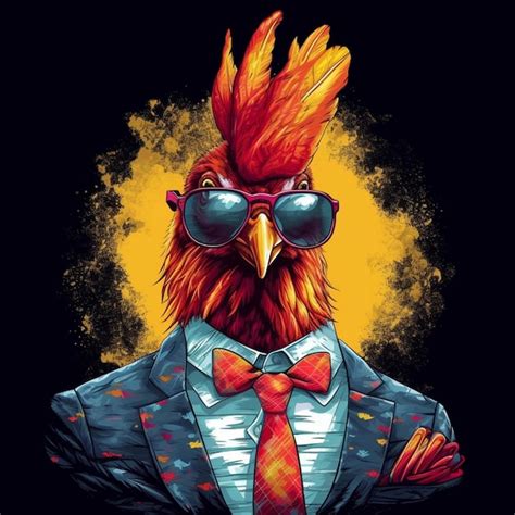 Premium Ai Image A Close Up Of A Bird Wearing A Suit And Tie