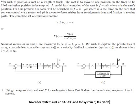 You Wish To Position A Cart On A Length Of Track The Chegg Com