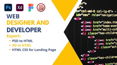 Psd To Html Psd To Html Converter Figma To Html Css Xd To Html By