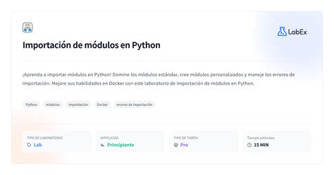 Importación De Módulos En Python Labex