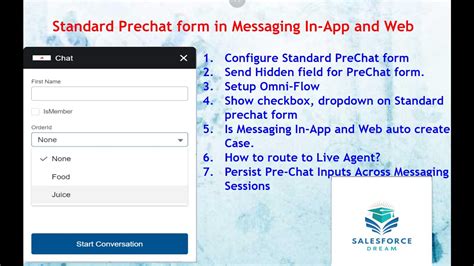 Standard Pre Chat In Salesforce Messaging For In App And Web Part