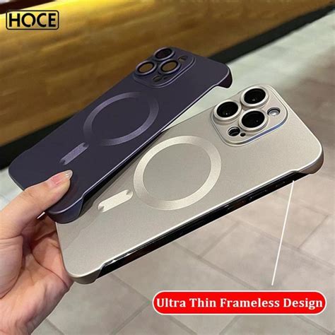 Hoce Luxury Ultra Thin Frameless Magnetic Cases For Iphone 16 15 14 13