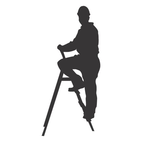 Design Png E Svg De Trabalhador Da Construção Civil Na Escada Para