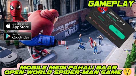 First Time Ever In Mobile Open-World Spider-Man Game | Spider Fighter 3 | Android Gameplay ...
