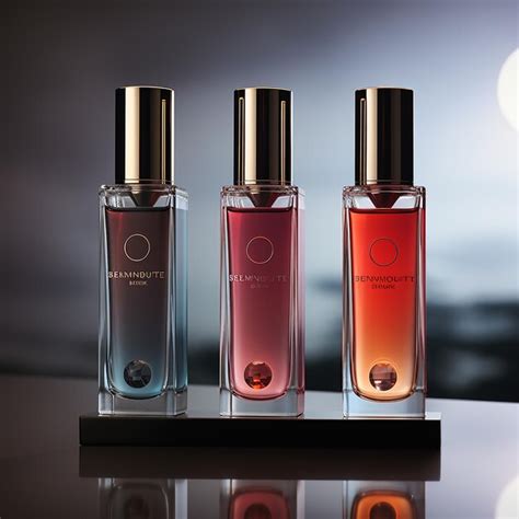 Premium Photo Minimalist Perfume Packaging Display