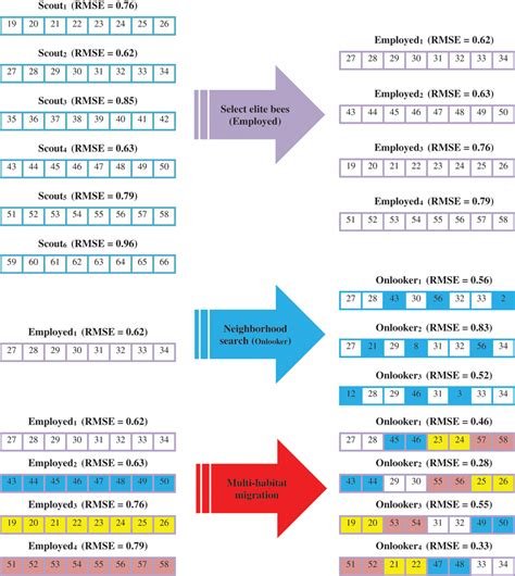 An Example Of Neighborhood Search And Multi Habitat Migration In Mhmabc Download Scientific