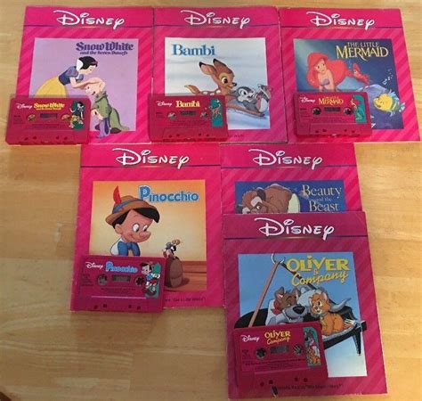 6 Walt Disney Read Along Books Audio Cassette Tapes 1916012911
