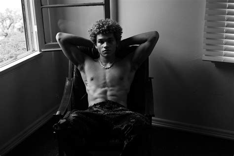 Thestarscomeouttoplay Armani Jackson Shirtless And Barefoot