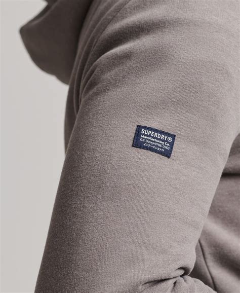 Mens Corporation Logo Marl Hoodie In Charcoal Grey Marl Superdry Uk