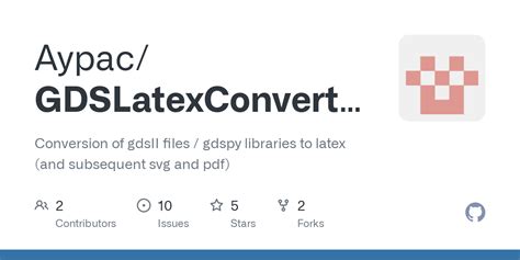 GitHub Aypac GDSLatexConverter Conversion Of GdsII Files Gdspy Libraries To Latex And