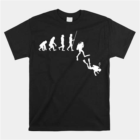 Diving Evolution Evolution Of Man Funny Scuba Dive Ocean Shirt