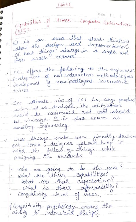 HCI UNIT AND Computer Science And Engineering Studocu