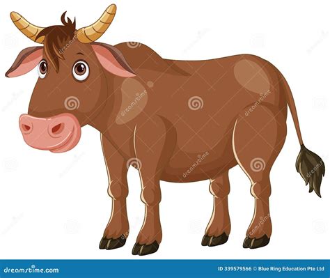 Cute Brown Cow Stock Illustration Illustration Of Taurus 339579566