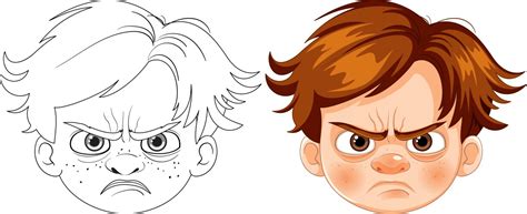 Two Cartoon Characters Showing Anger And Annoyance