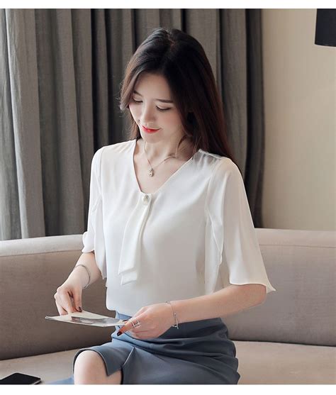 Short Sleeve Women Tops Women Blouse Plus Size Summer Chiffon Tops