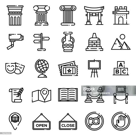 博物館圖示包向量圖形及更多側影圖片 側影 剪裁圖 創作性 Istock