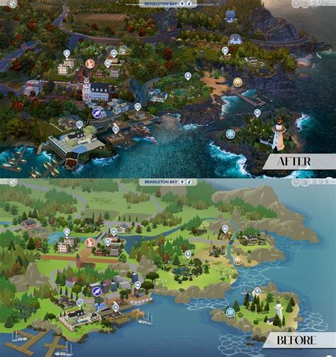 Brindleton Bay Realistic Map Replacement Mama Llama Sims 4