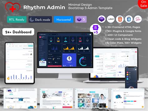 Amazing Rtl Style Horizontal Medical Dashboard Rhythm Ui Framework