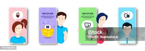 맛있는 미소 선물과 심장 불꽃 아이콘 세트 풍선 다트 기호입니다 이모티콘 선물 사랑 화재 어트랙션 파크 벡터 기포에 대한 스톡 벡터 아트 및 기타 이미지 Istock