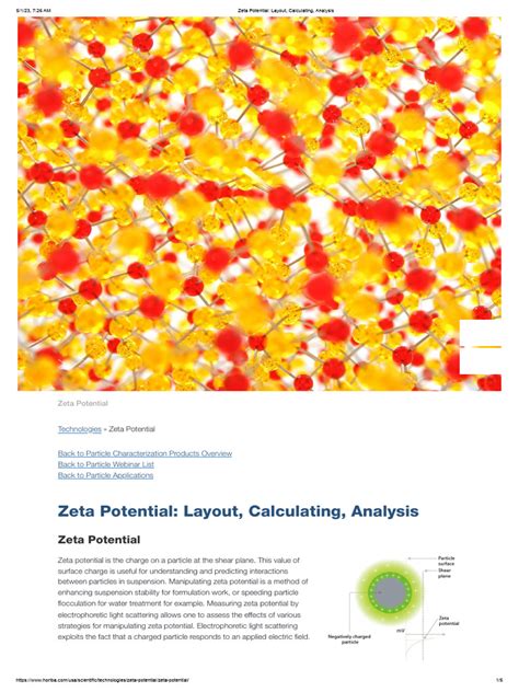 Zeta Potential Layout Calculating Analysis Pdf
