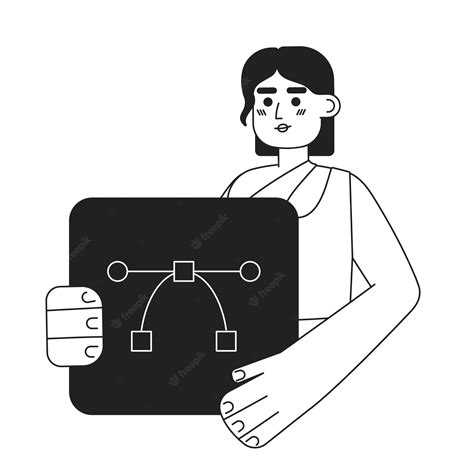 Premium Vector Web Designer Job Black And White Concept Vector Spot Illustration