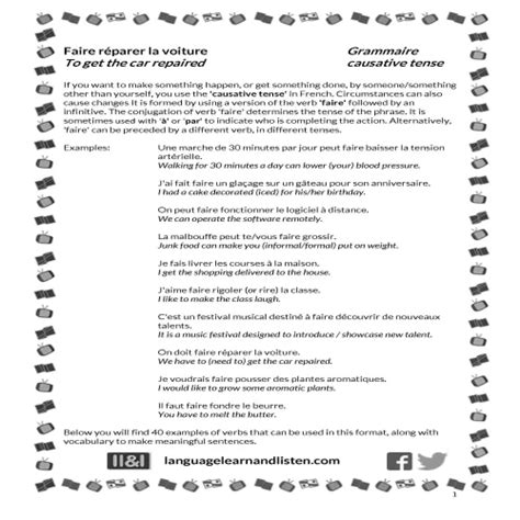 French Causative Tense By Teach Simple