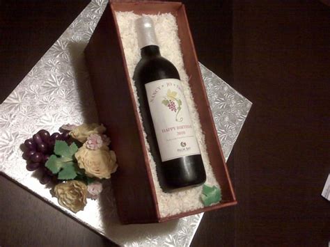 Wine Bottle Birthday Cake