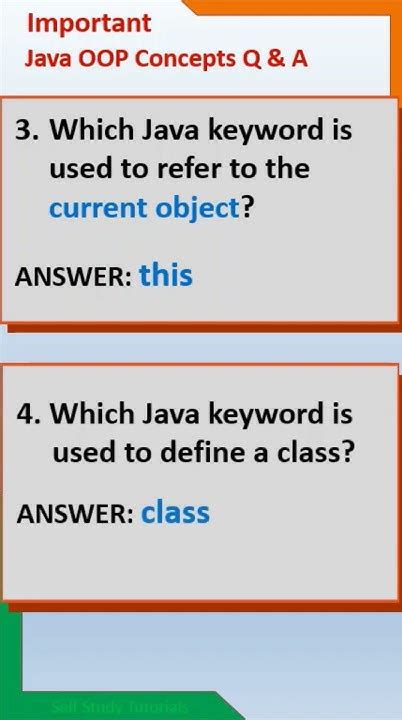 Java Object Oriented Concepts Important Questions And Answers Youtube