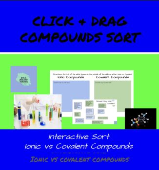 Comparing Ionic And Covalent Compounds Digital Drag And Drop TPT
