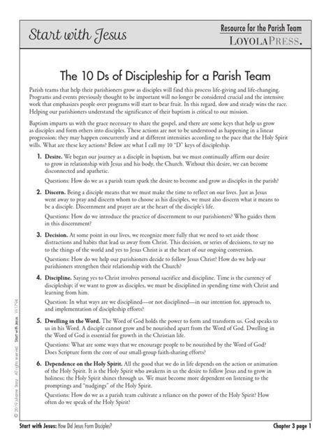 10 Ds Of Discipleship Pdf Disciple Christianity Jesus