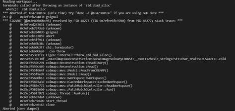 Initialize Colmap With Own Poses Stdbadalloc For Dense Reconstruction · Issue 1462