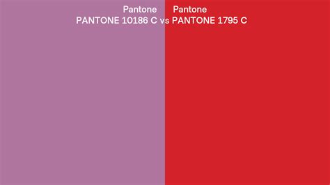 Pantone 10186 C Vs Pantone 1795 C Side By Side Comparison