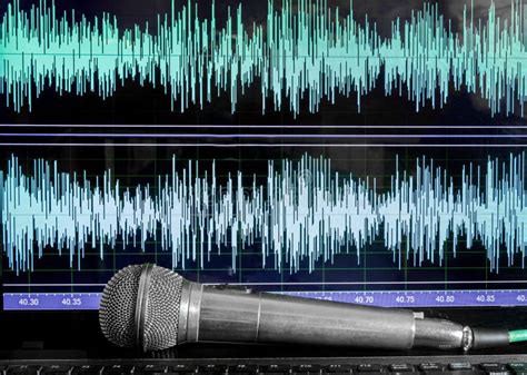 Microphone And Monitor With Recording Stock Image Image Of Musician