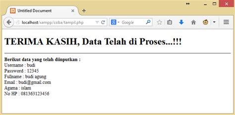 Graha Pengetahuan Membuat Form Input Dengan Php