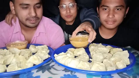 Chicken Momos Eating Challenge Chicken Momos Punishment Youtube