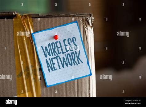 Sign Displaying Wireless Network Word For Computer Network That Uses Wireless Data Connections