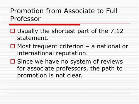 Ppt Promotion To Full Professor Powerpoint Presentation Free