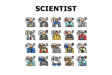 Scientist Laboratory Lab Science Icons Graphic By Stockvectorwin · Creative Fabrica