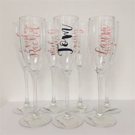 Champagne Flute Bridesmaid Proposal Personalised Champagne Etsy Uk