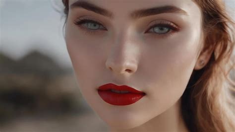 Premium Photo Glossy Red Lipstick