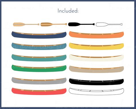 Canoe Svg Commercial Use Canoe Paddle Clipart Oar Clip Art Etsy