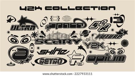 Retro Futuristic Elements Design Collection Abstract Stock Vector Royalty Free 2227933111