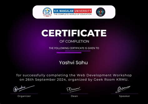 Yashvi Sahu On Linkedin Webdevelopment Geekroom Krmangalamuniversity Ai Learning Newskills