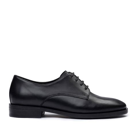 Jual Prabu Cinta Black Sepatu Kulit Derby Women Wanita Hitam