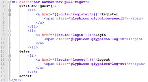 Modifying The Navbar To Allow For User Login Links Learnlaravel