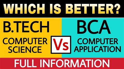 Btech Cse Vs Bca Full Comparison In Hindi Computer Science Career
