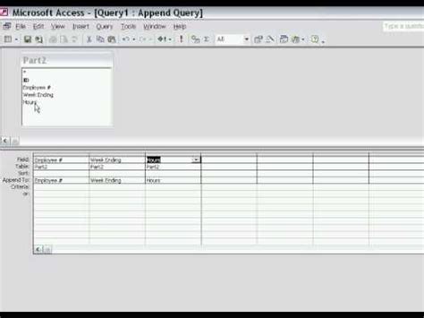 Access Append Query YouTube