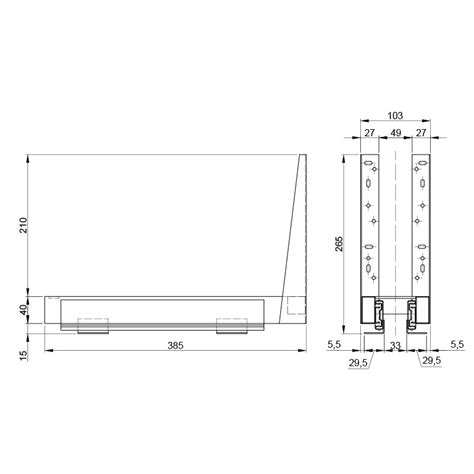 Карго 150мм нижнє кріплення колір хром розмір размер 98х385х470мм 2 полиці Id 1787154665